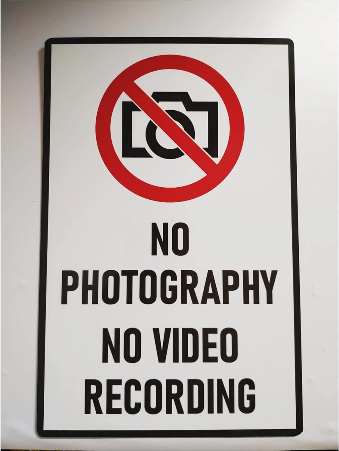 Warning Sign No Photography No Video Recording Sign Safety Signyl Print ...