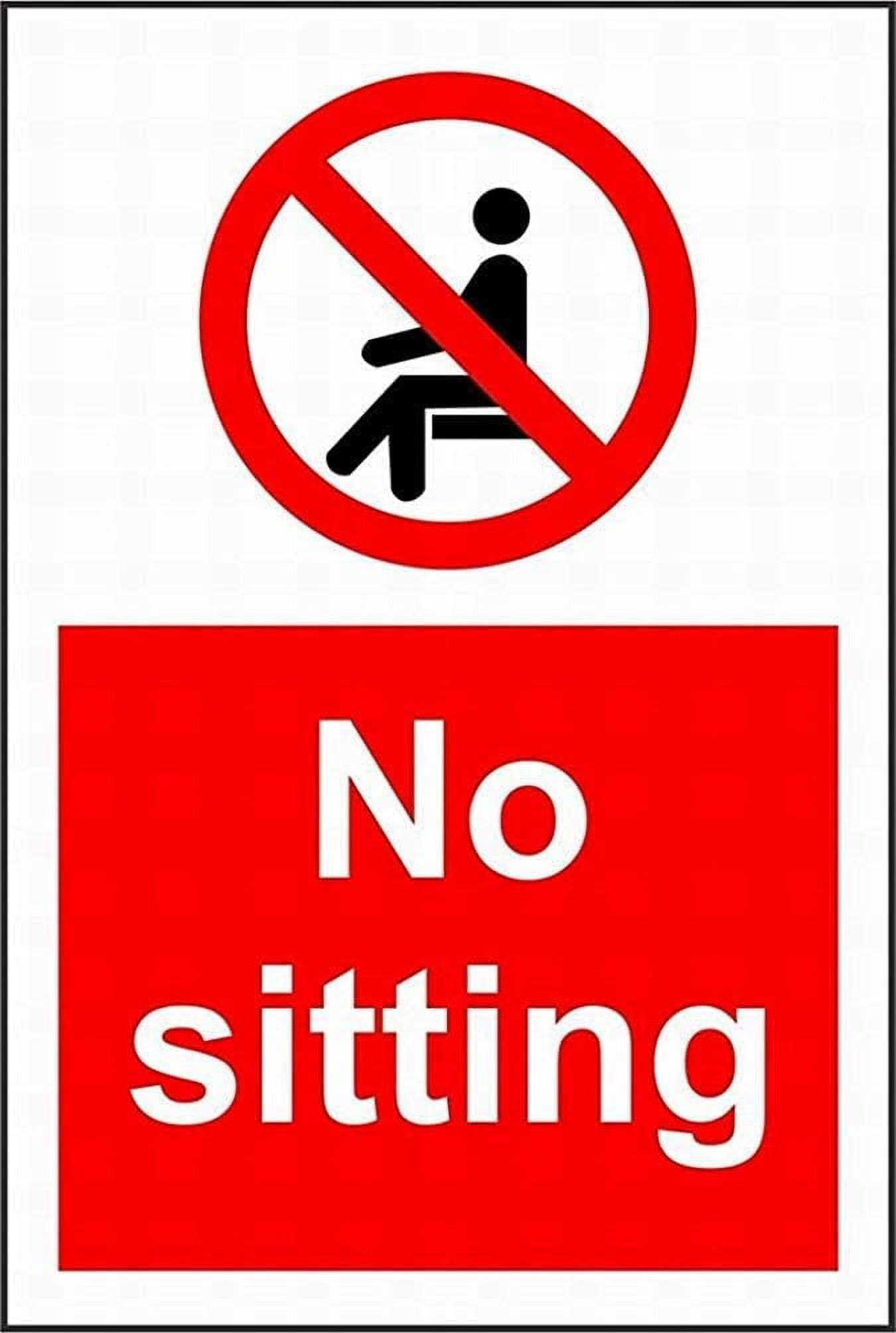 Warning Sign No Sitting Sign Road Sign Business Sign Metal Tin Sign Z ...