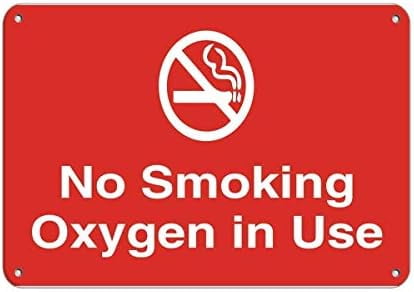 Warning Sign No Smoking Oxygen in Use Style 1 Hazard Sign Flammable ...