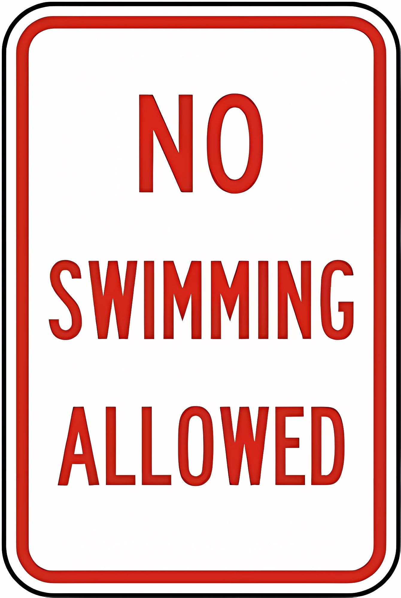 Warning Sign - No Swimming Allowed - 8"x12" Aluminum Rust-Proof ...