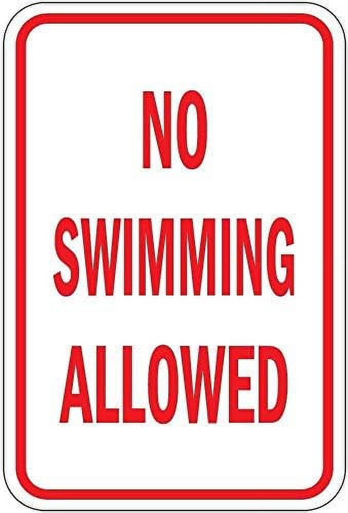Warning Sign No Swimming Allowed Sign Business Sign 12X8 Inches ...