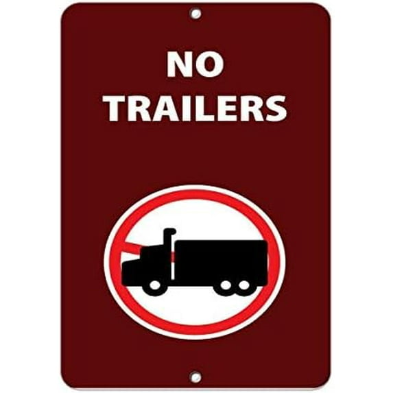 Warning Sign No Trailers Activity Sign Park Signs Park Prohibition Sign ...