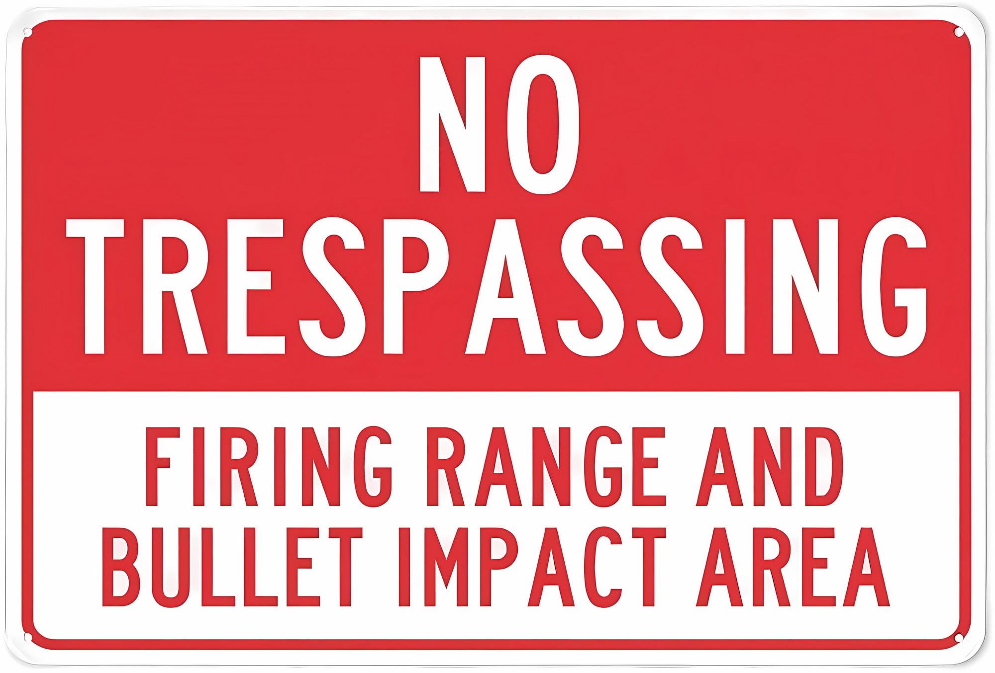 Warning Sign No Trespassing Firing Range and Bullet Impact Area - 8"x12 ...