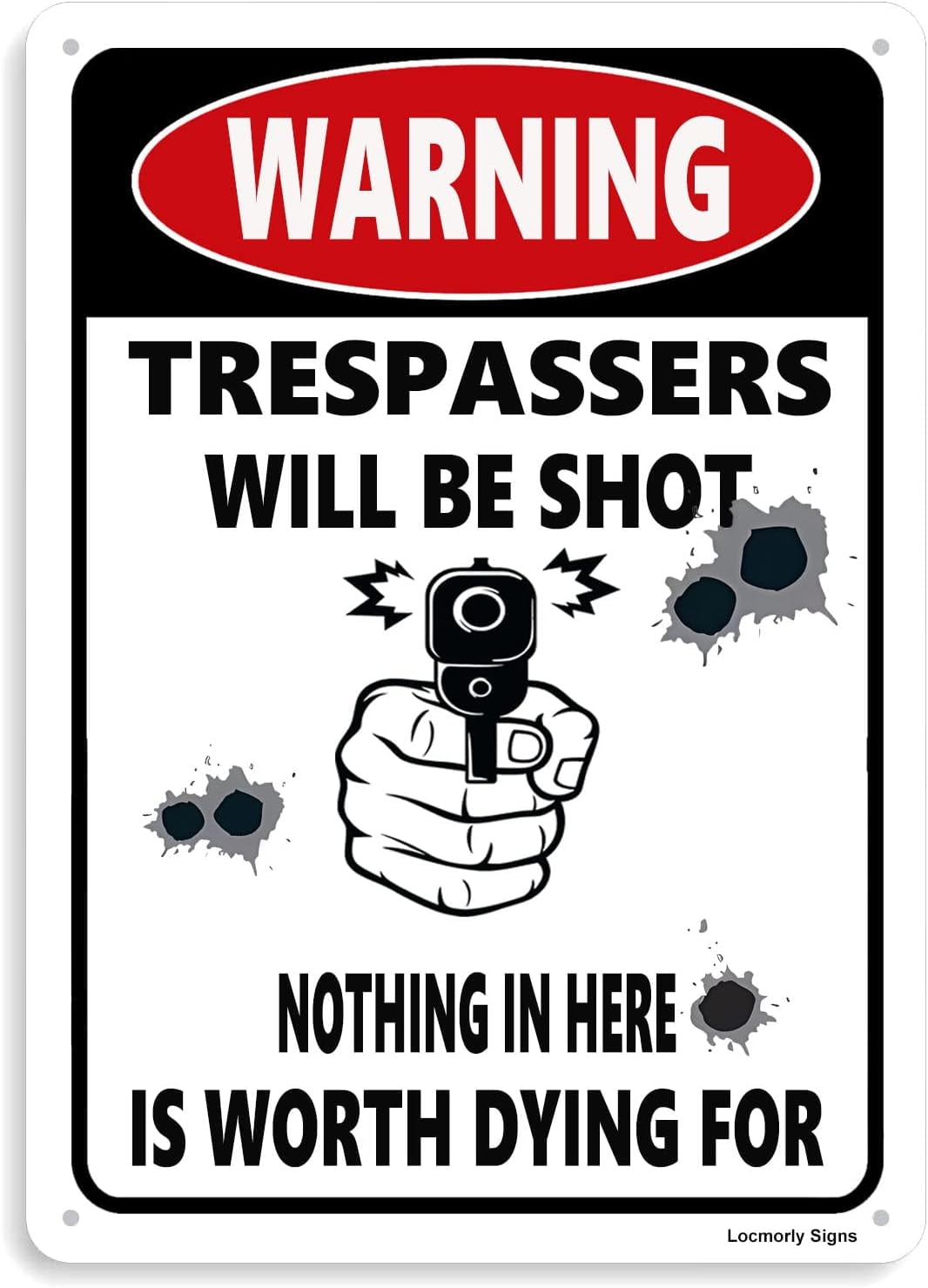 Warning Sign, No Trespassing Sign, 8x12 Inch, Private Property Security ...