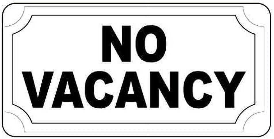 Warning Sign No Vacancy Black Retro Vintage Style Road Sign Business ...