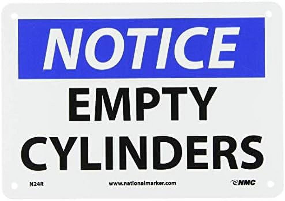 Warning Sign Notice Empty CYLINDERS Sign Business Sign 12X8 Inches ...