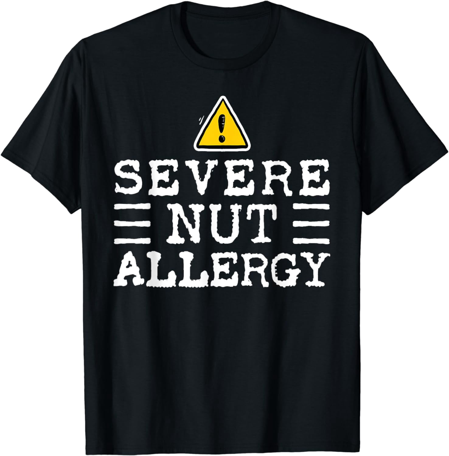 Warning Sign Nut Allergy I Tag Allergic To Nuts T-Shirt - Walmart.com