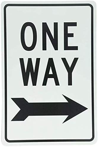 Warning Sign ONE Way Standard Traffic with Right Arrow Graphic Sign ...