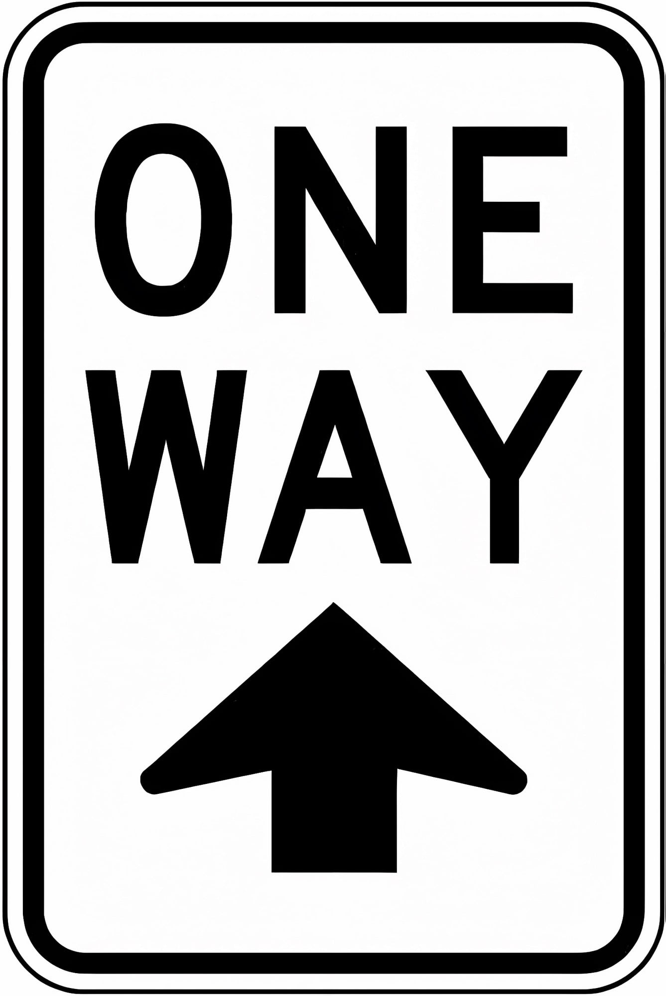 Warning Sign - One Way Directional - 8"x12" Aluminum Rust-Proof Sign ...
