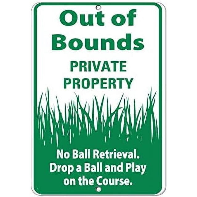 Warning Sign Out of Bounds Private Property No Ball Retrieval. Sign ...