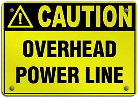 Warning Sign Overhead Power Line Hazard Hazard Label Sign Business Sign ...