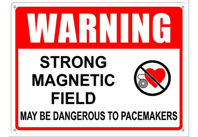 Warning Sign Pacemaker Strong Magnetic Field Sign Aluminum Tin Sign For ...