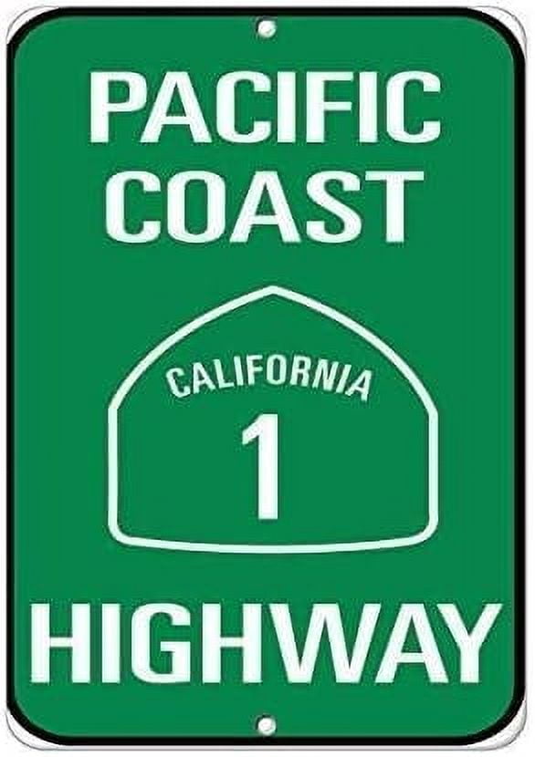 Warning Sign Pacific Coast California 1 Highway Traffic Sign Business ...