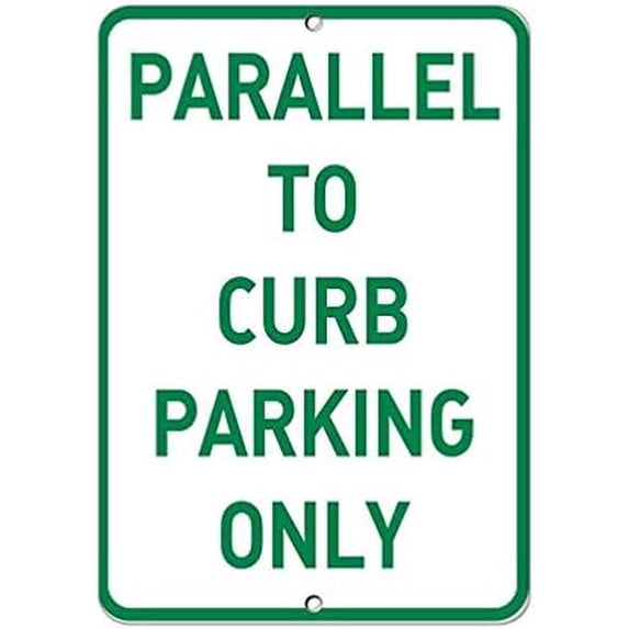 Warning Sign Parallel to Curb Parking Only Parking Sign Business Sign ...