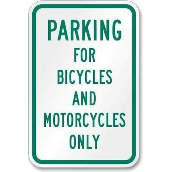 Warning Sign Parking for Bicycles and Motorcycles Only Sign Business ...