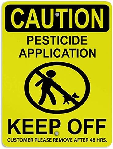 Warning Sign Pesticide Application Keep Off Customer Sign Business Sign ...