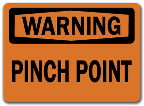 Warning Sign - Pinch Point - 10" x 14" OSHA Safety Sign - Walmart.com