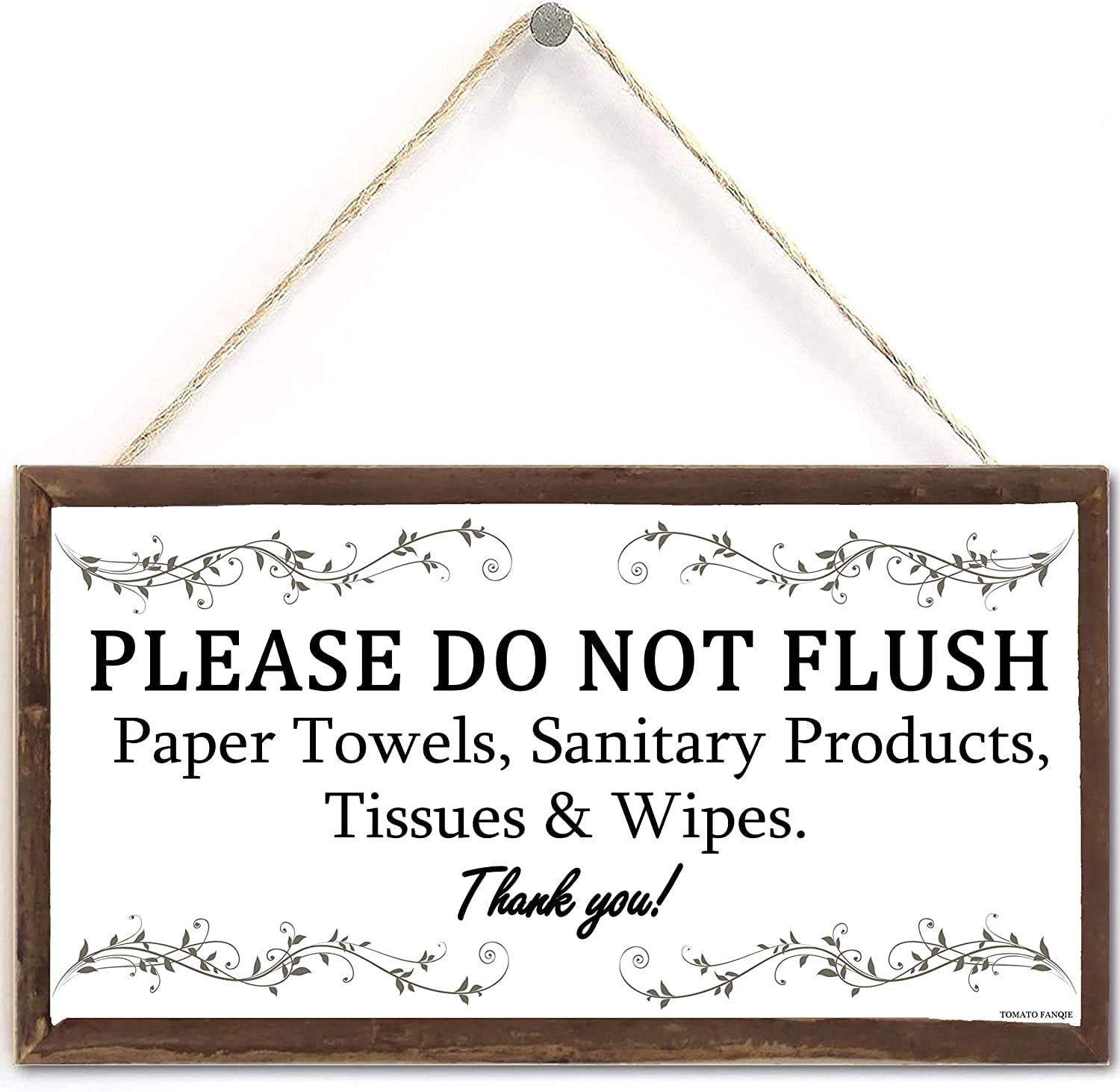Warning Sign- Please Do Not Flush Paper Towels, Sanitary Products ...