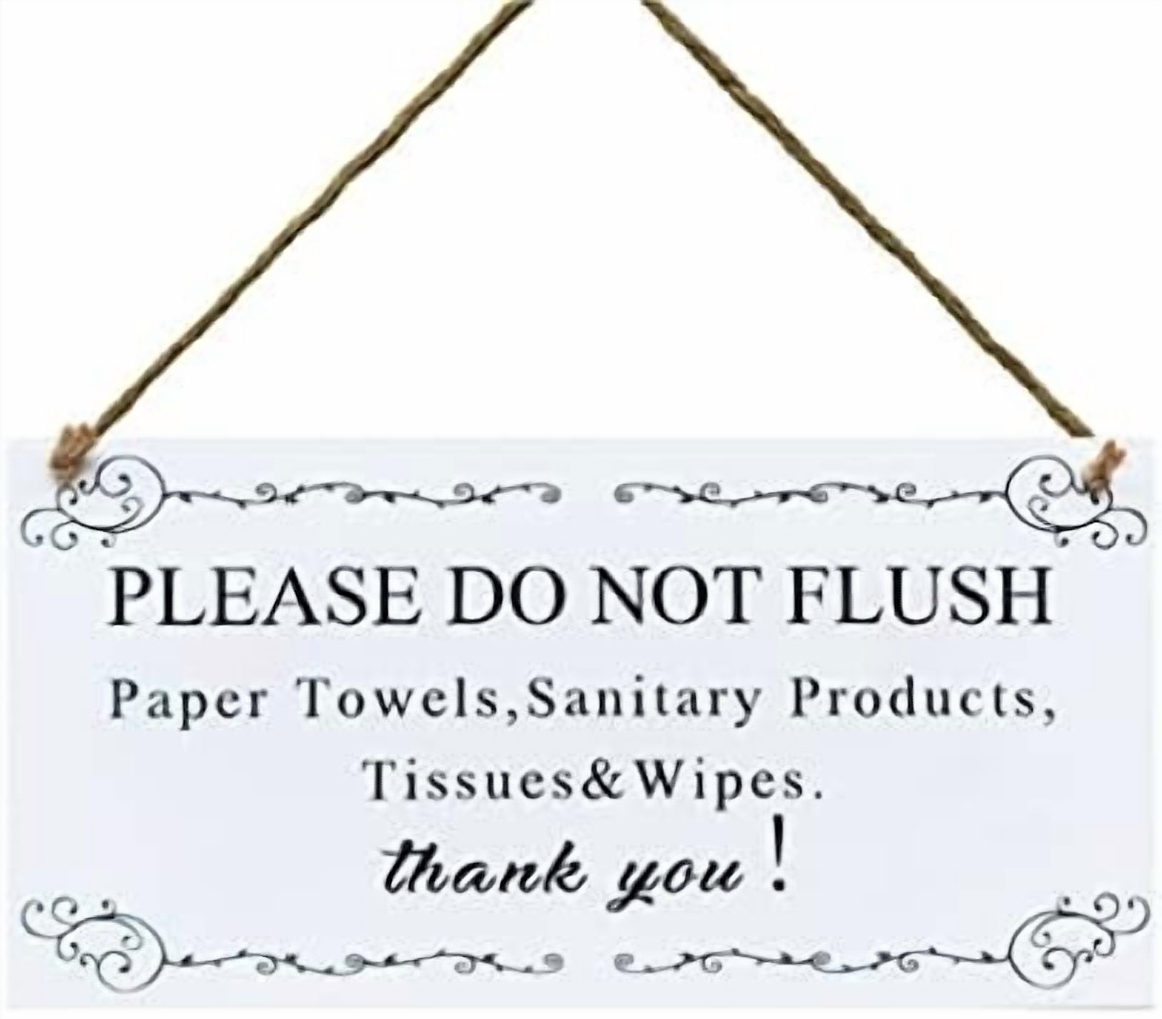 Warning Sign- Please Do Not Flush Paper Towels, Sanitary Products ...