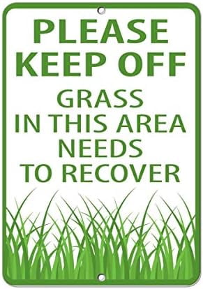 Warning Sign Please Keep Off Grass in This Area Needs to Recover Sign ...