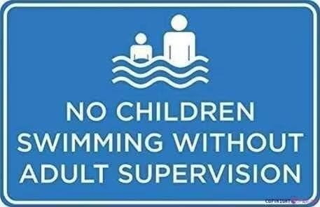 Warning Sign,Pool Rules Sign,Pool Safety Sign No Children Swimming ...