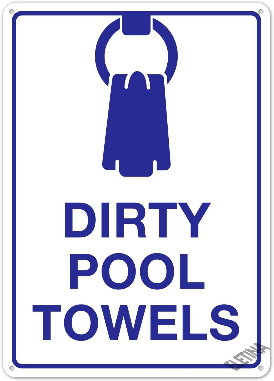 Warning Sign,Pool Rules Sign,Dirty Pool Towels Sign Pool Safety Sign 8 ...