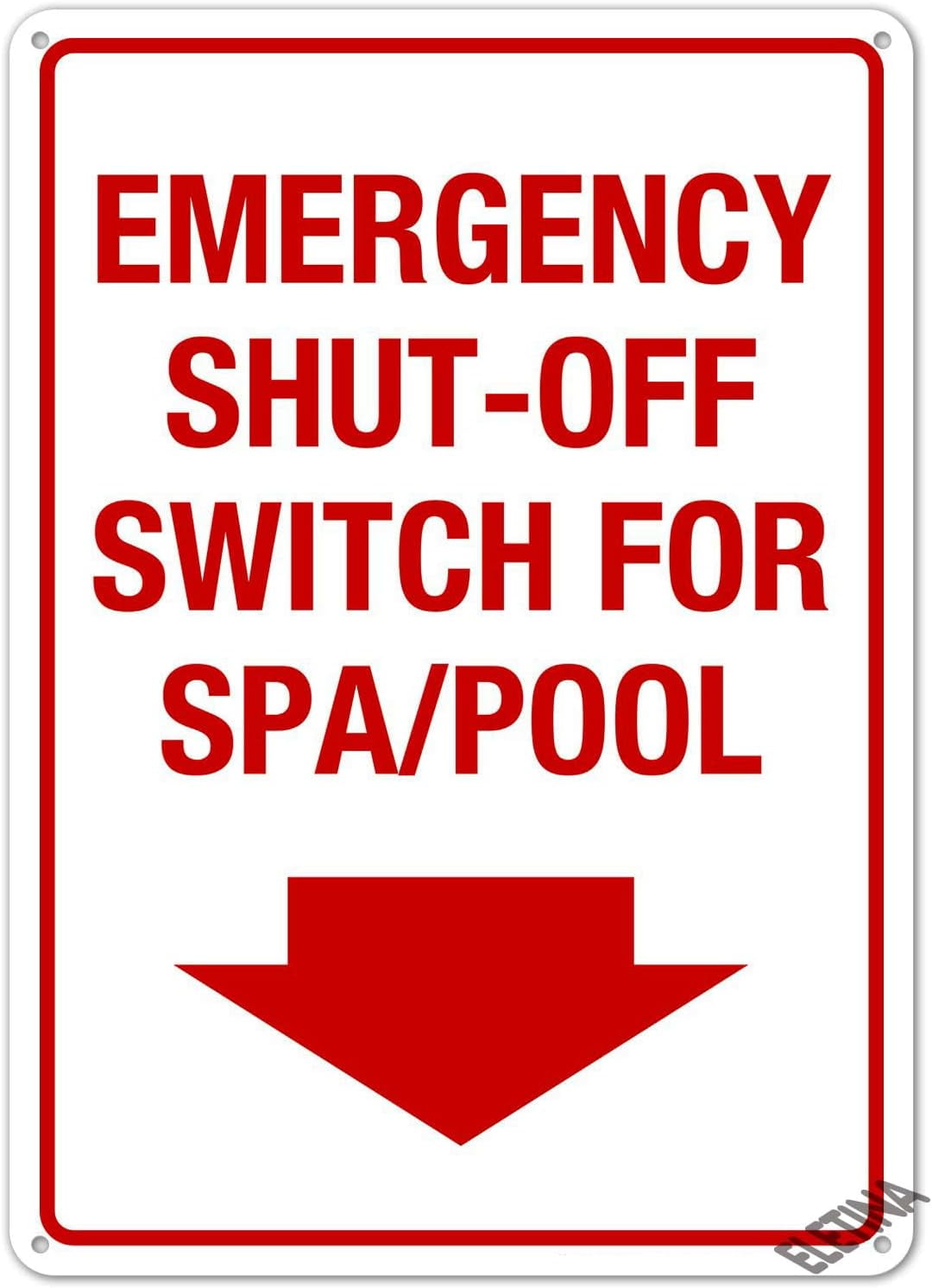 Warning Sign,Pool Rules Sign,Emergency Shut Off Switch Sign, Pool ...
