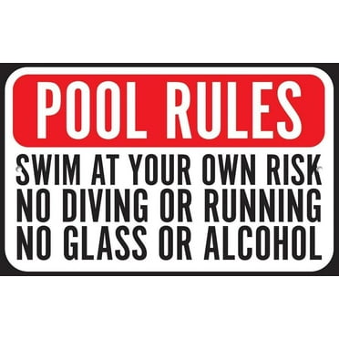 Have Fun But Obey Our Pool Rules Sign, Pool Sign, - Walmart.com