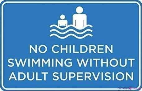 Warning Sign,Pool Rules Sign,Pool Safety Sign No Children Swimming ...