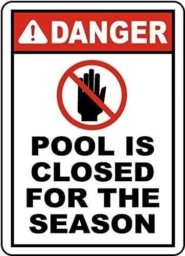 Warning Sign,Pool Rules Sign,Pool Safety Sign Danger Pool Is Closed For ...