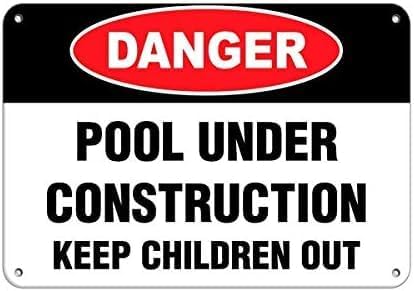 Warning Sign,Pool Rules Sign,Pool Safety Sign Danger Pool Under ...