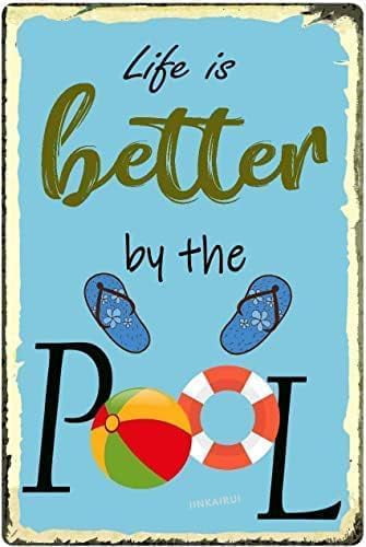 Warning Sign,Pool Rules Sign,Pool Safety Sign Life is Better by The ...