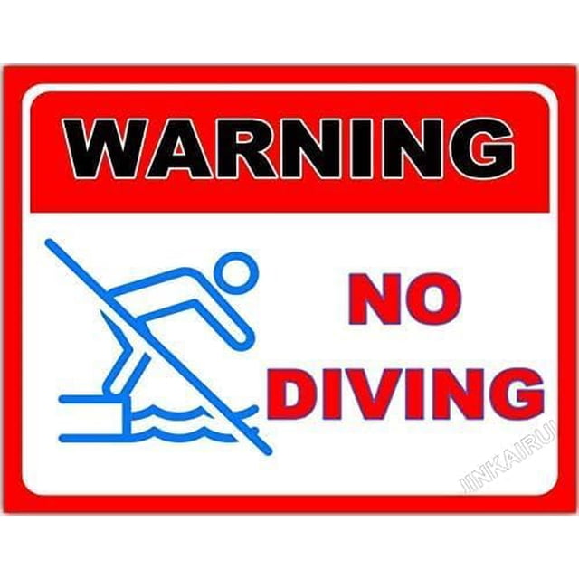 Warning Sign,Pool Rules Sign,Pool Safety Sign No Diving Swimming Pool ...