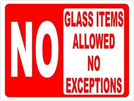 Warning Sign,Pool Rules Sign,Pool Safety Sign No Glass Items Allowed No ...