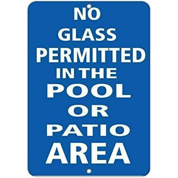 Warning Sign,Pool Rules Sign,Pool Safety Sign No Glass Permitted in The ...