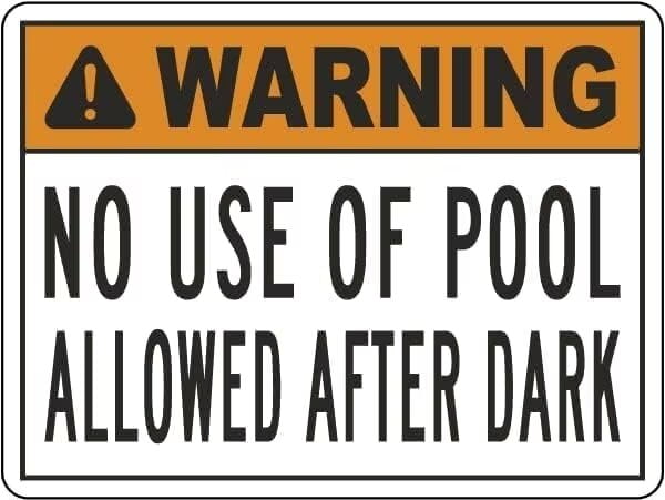 Warning Sign,Pool Rules Sign,Pool Safety Sign No Lifeguard On Duty Swim ...