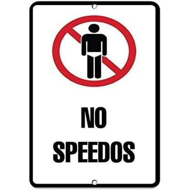 Warning Sign,Pool Rules Sign,Pool Safety Sign No Speedos Activity Sign ...