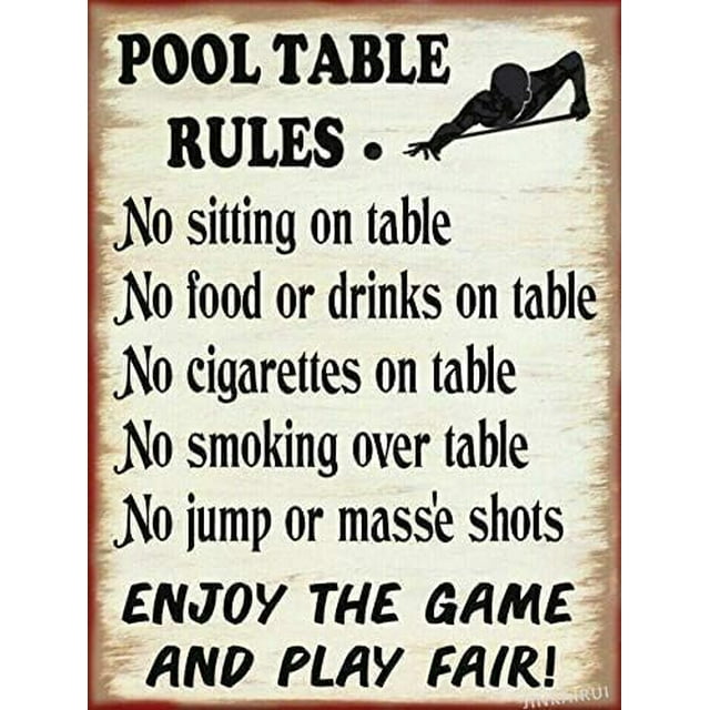 Warning Sign,Pool Rules Sign,Pool Safety Sign Pool Table Rules Billards ...