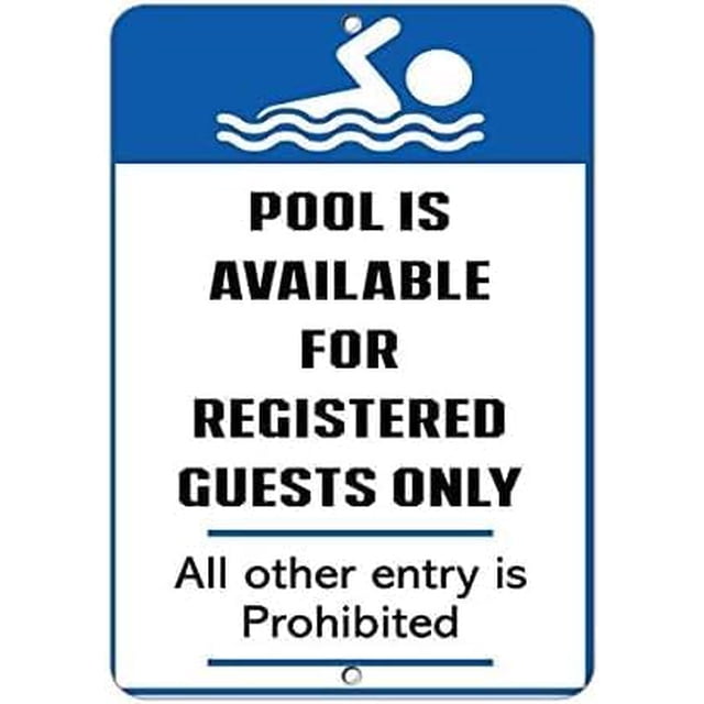 Warning Sign,Pool Rules Sign,Pool Safety Sign Pool is Available for ...