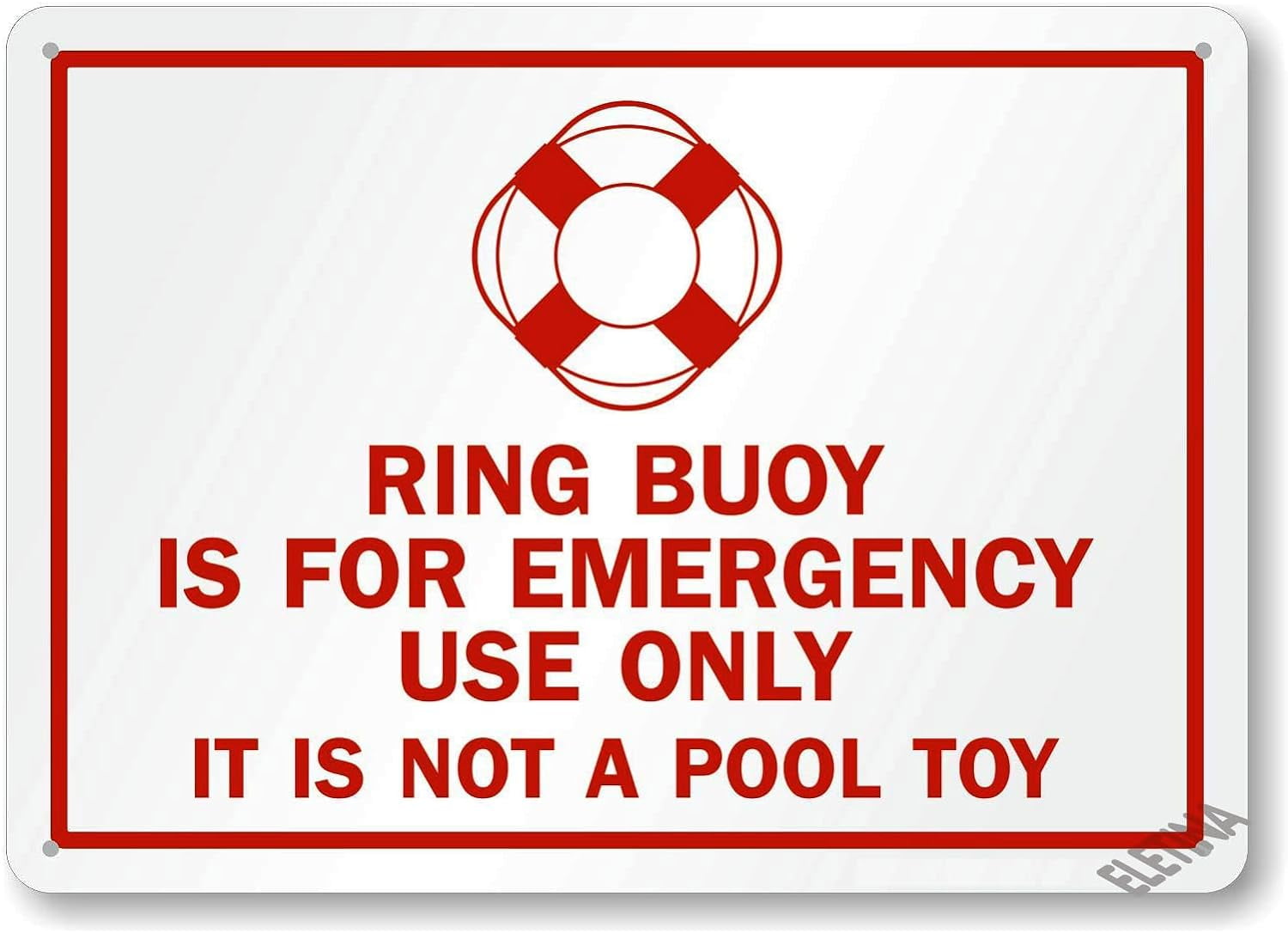 Warning Sign,Pool Rules Sign,Pool Safety Sign Ring Buoy is for ...