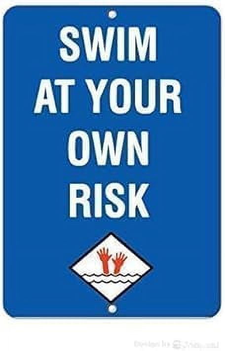 Warning Sign,Pool Rules Sign,Pool Safety Sign Swim at Your Own Risk ...