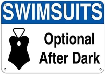 Warning Sign,Pool Rules Sign,Pool Safety Sign Swimsuits Optional After ...