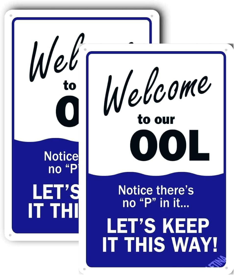 Warning Sign,Pool Rules Sign,Pool Safety Sign "Welcome to Our OOL"Sign ...