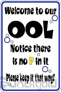 Warning Sign,Pool Rules Sign,Pool Safety SignWelcome to Our Ool Notice ...