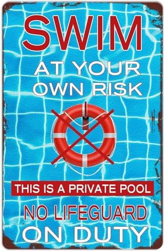 Warning Sign,Pool Rules Sign,Warning Swimming Pool Signs, Swim At Your ...