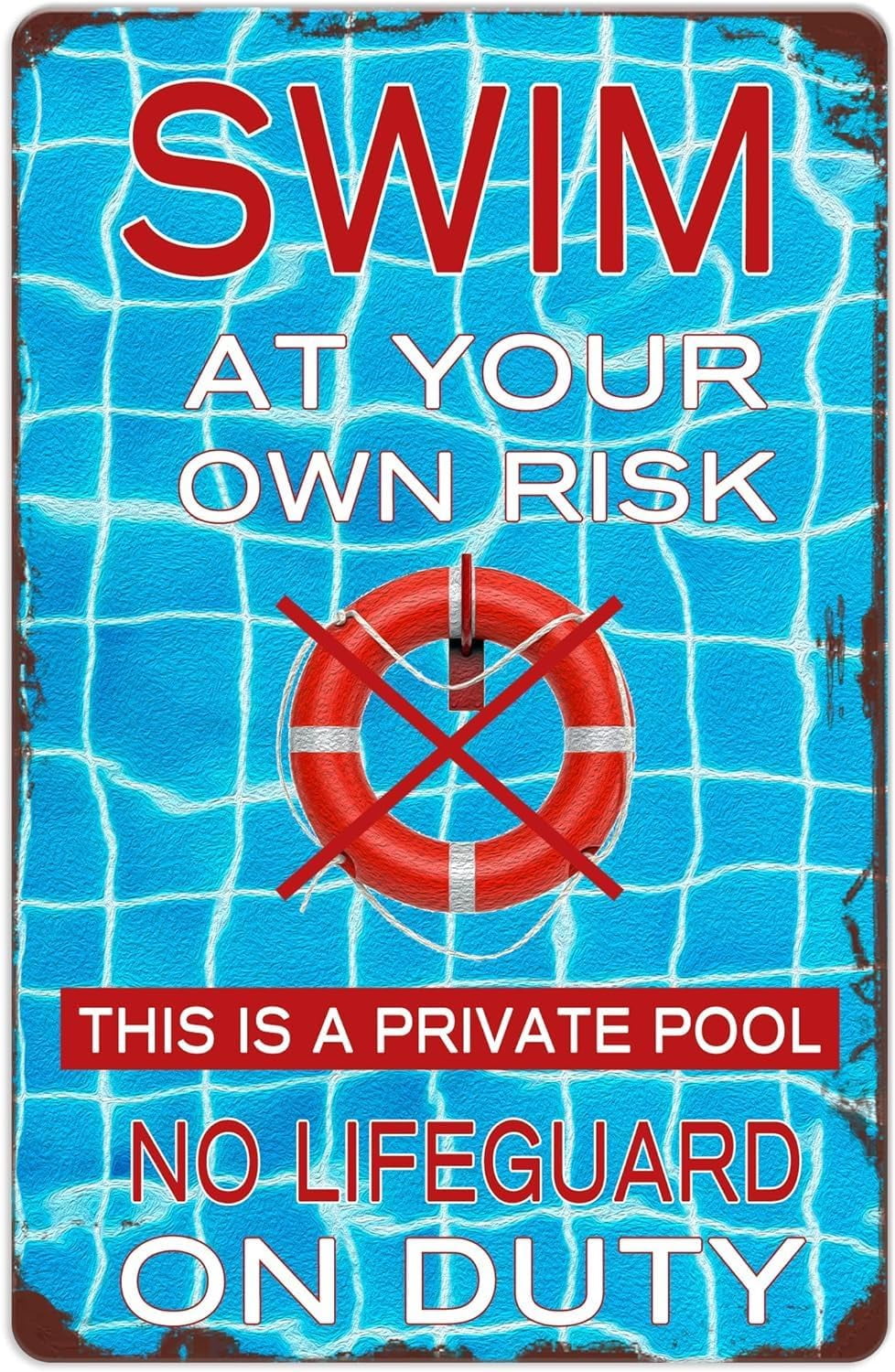 Warning Sign,Pool Rules Sign,Warning Swimming Pool Signs, Swim At Your ...
