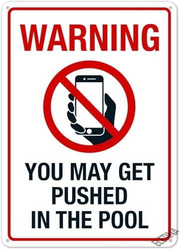 Warning Sign,Pool Rules Sign,Warning You May Get Pushed in The Pool ...