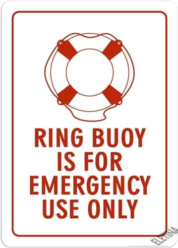 Warning Sign,Pool Rules Sign,ring buoy is for emergency use only Pool ...