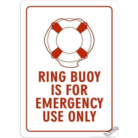 Warning Sign,Pool Rules Sign,ring buoy is for emergency use only Pool ...