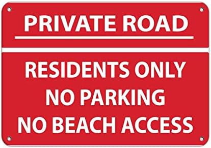 Warning Sign Private Residents Only No Parking No Beach Access Sign ...
